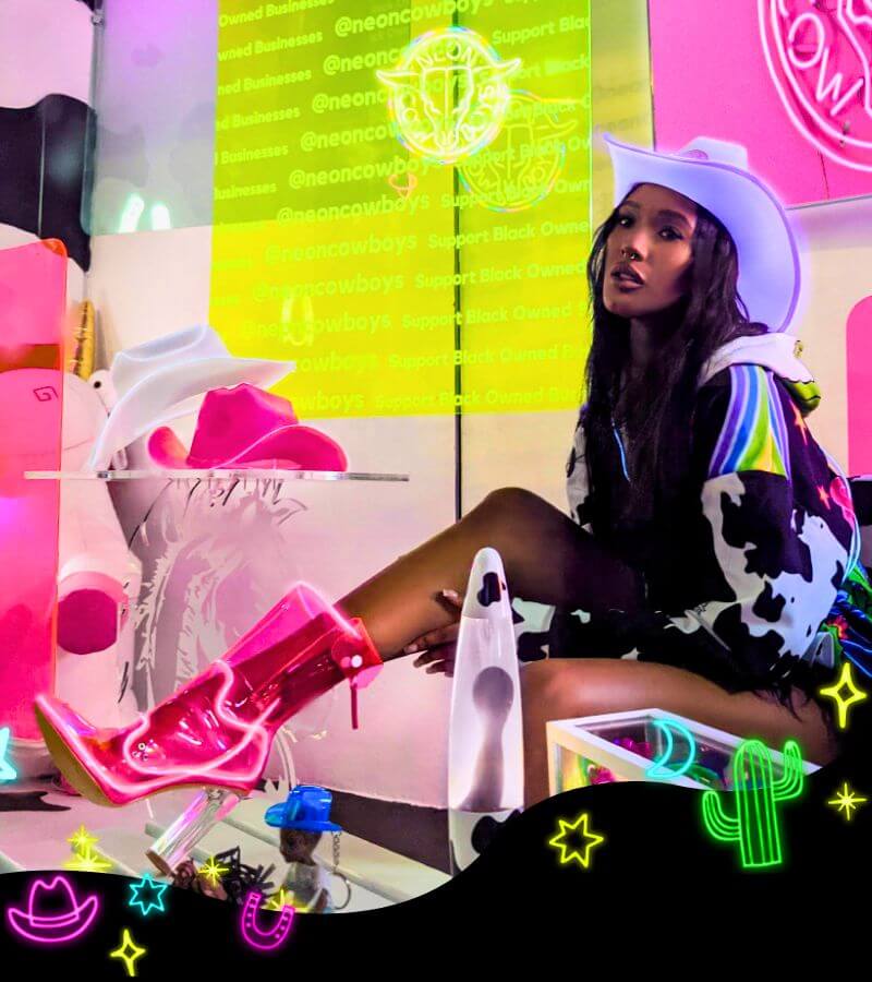 Neon Cowboys® Fun Light Up Accessories for Parties Concerts Birthdays