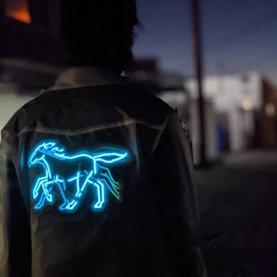 LED Animated Horse Jacket | Neon Cowboys Light Up Fashion