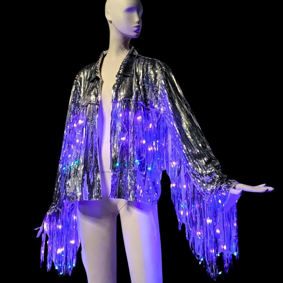Light Up LED Fringe Sequin Jacket Parties | Concert Tour