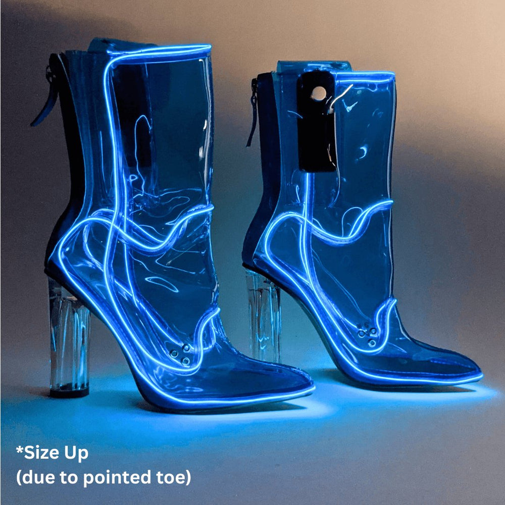 Neon Cowboys Out Past Midnight Boots | LED Light up Heels
