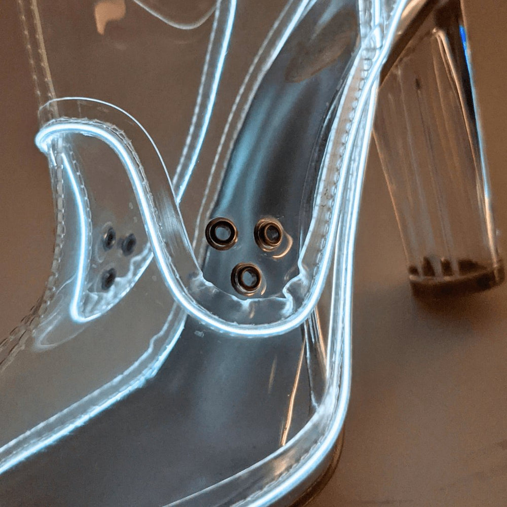 Neon Cowboys Out Past Midnight Boots | LED Light up Heels